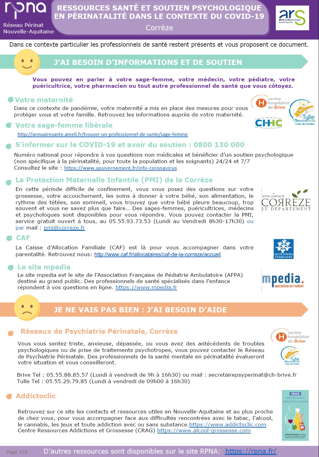 Ressources psy - 19 - RPNA - Réseau Périnat Nouvelle-Aquitaine : RPNA ...