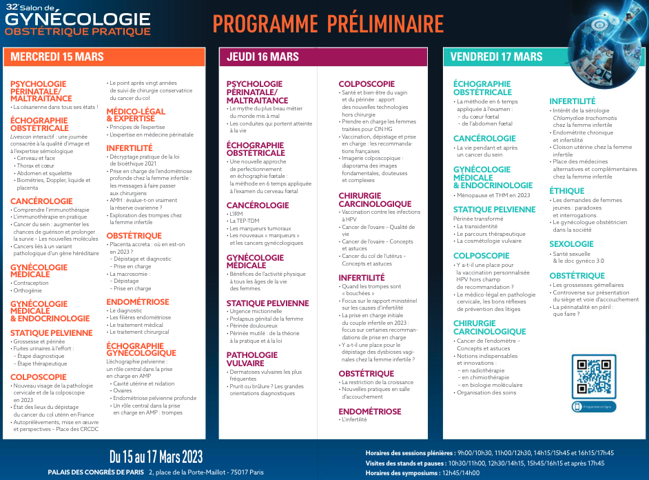 32ème salon de Gynécologie Obstétrique Pratique 15-16-17 mars au Palais ...