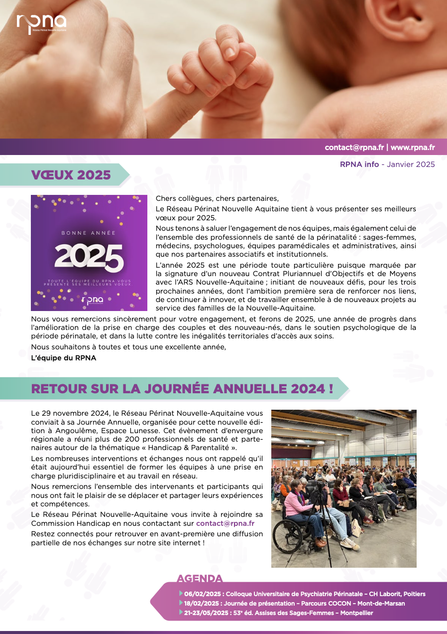 La Newsletter du mois de Janvier 2025 est en ligne ! 📢 - RPNA - Reseau ...